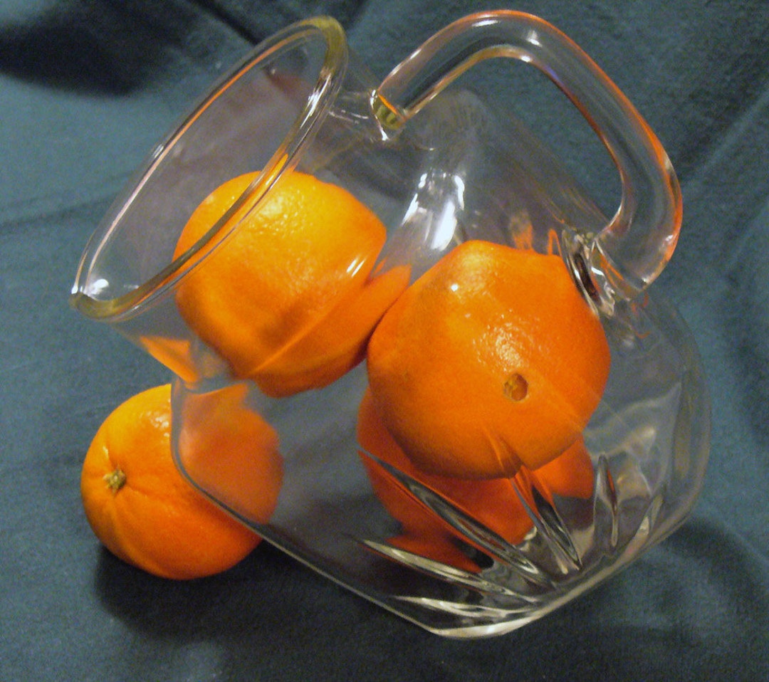 Vintage Federal Glass Texas Star Pitcher: Mid-century Fan Sunray Design ...