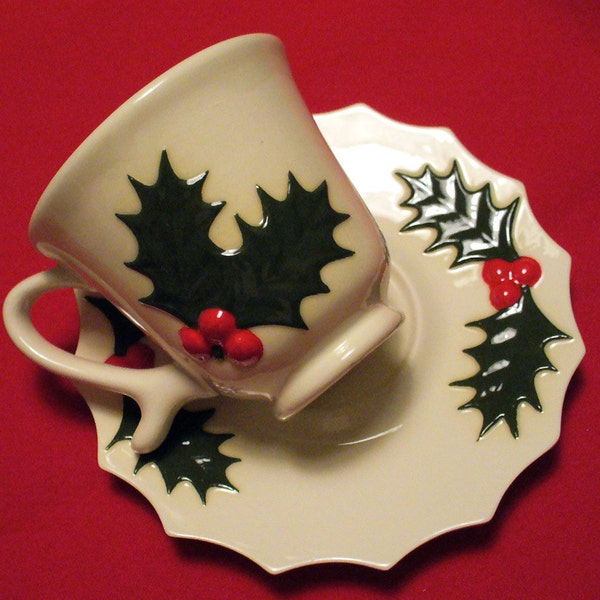 Christmas Tea Cup - Etsy