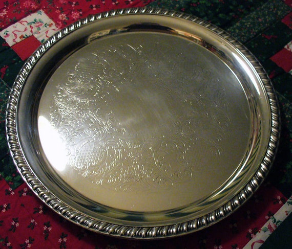Vintage Gadroon Border Stamped ESTATE FIND Silver-plated Tea - Etsy