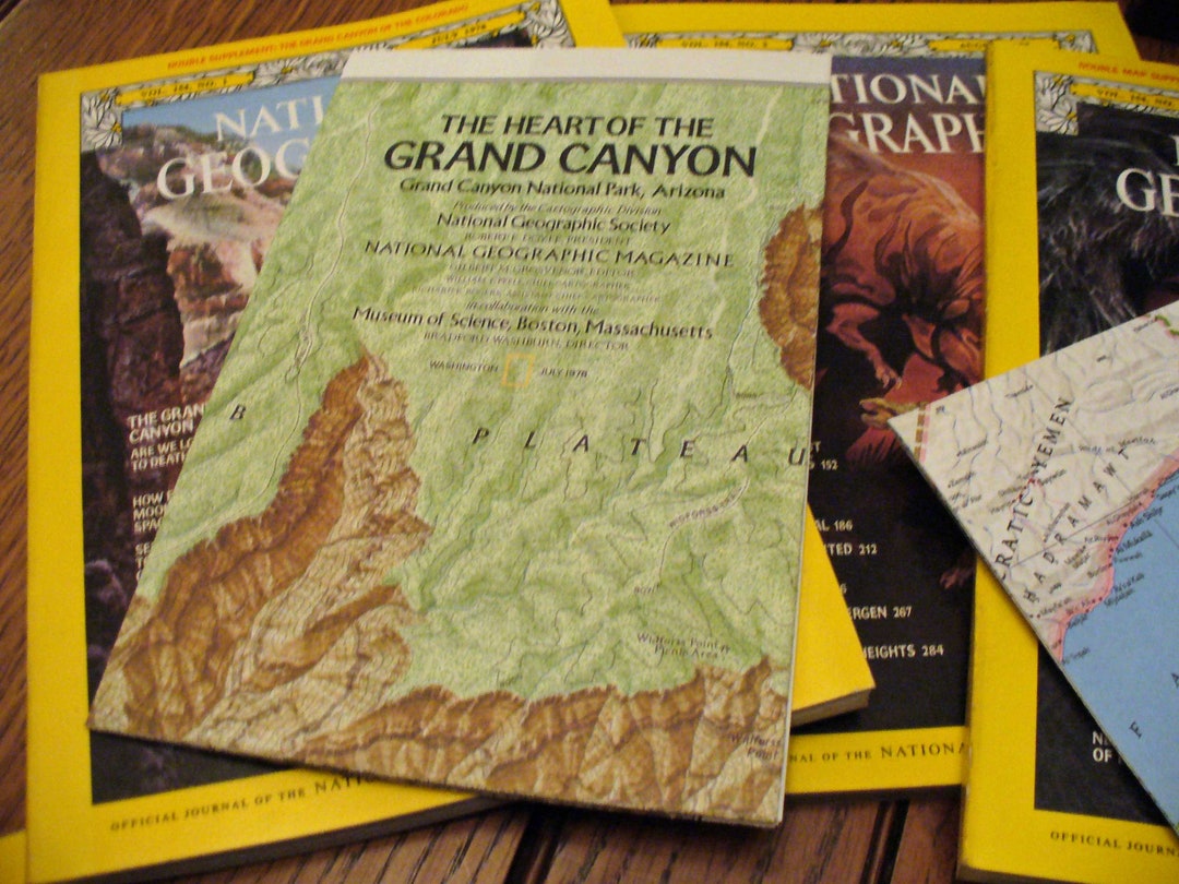 Rare Estate Find, Travel Library Vintage MAPS NGS Geology History ...