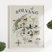 Solvang, California Illustrated Map Print - Map of Solvang - Solvang ...