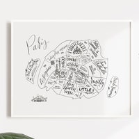 Paris - Map - Street Map - Blue - Blueprint - Poster - Print - Etsy