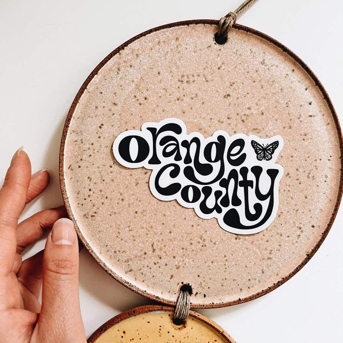 Orange County Font Sticker Die-cut Water Bottle Window | Etsy