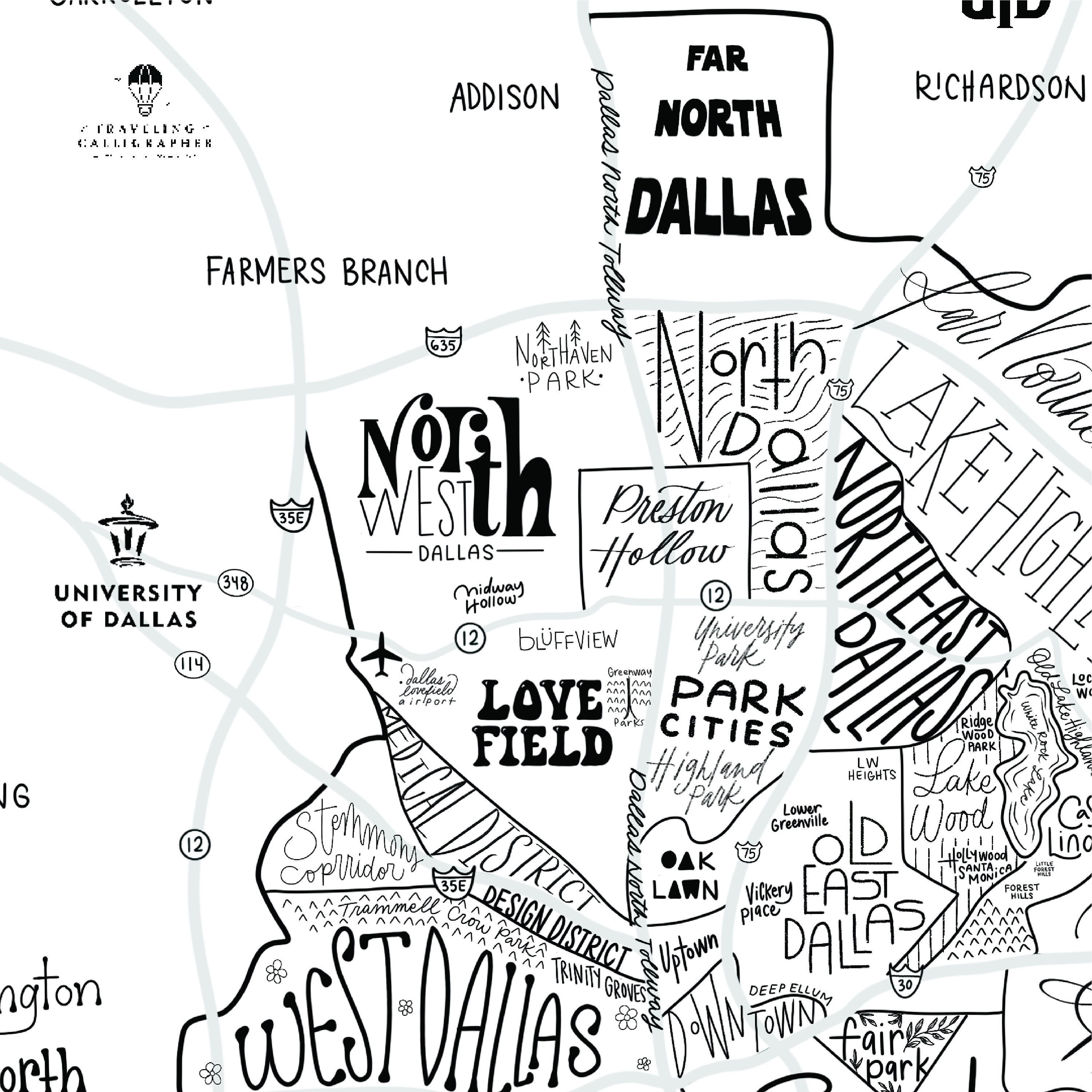 Downtown Dallas Neighborhood Map