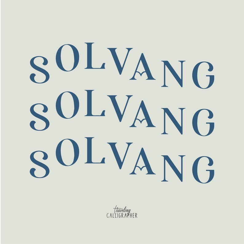 Solvang, California Illustrated Map Print - Map of Solvang - Solvang ...