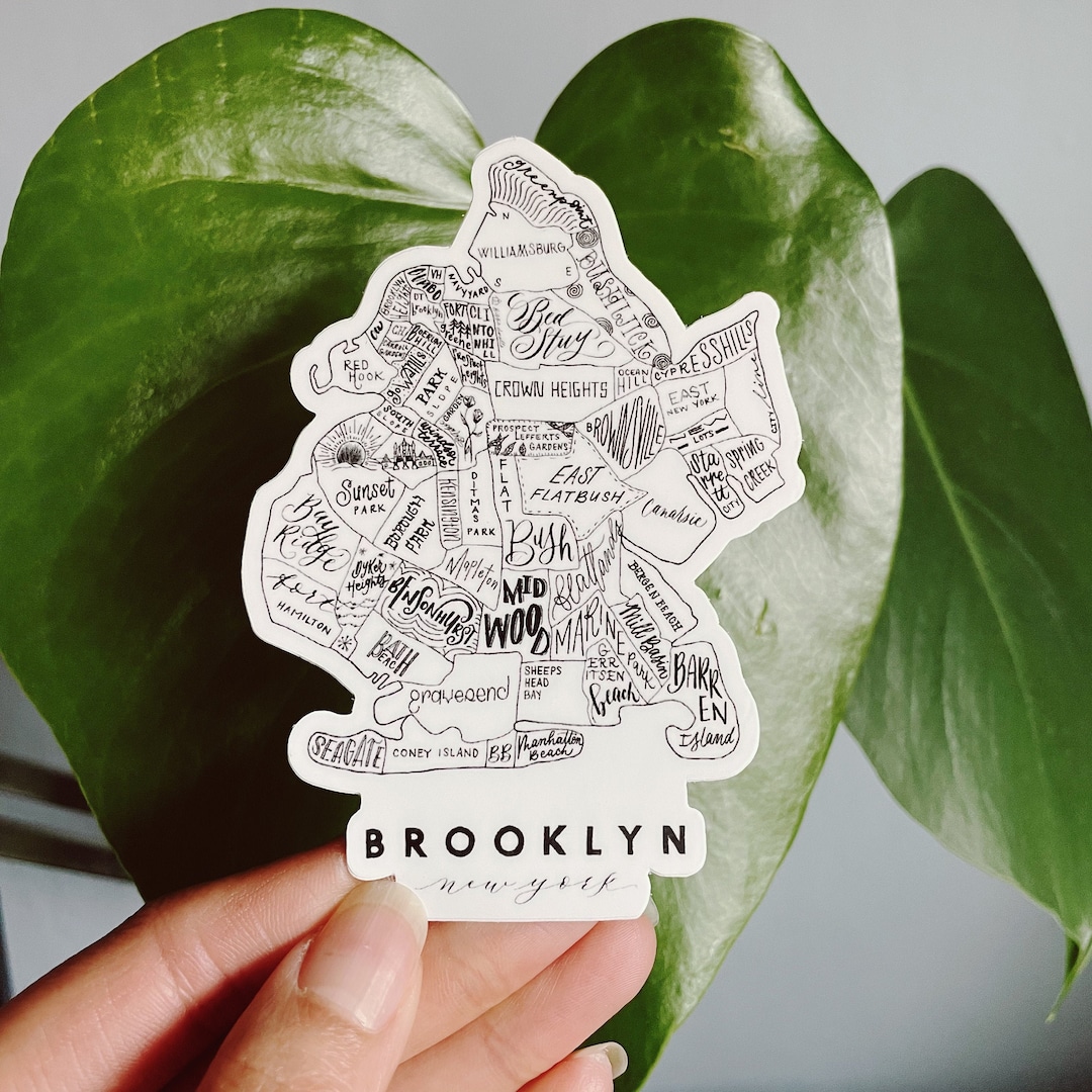 Brooklyn Sticker | Die-cut Water Bottle, Window, Skateboard, Car, Wall ...