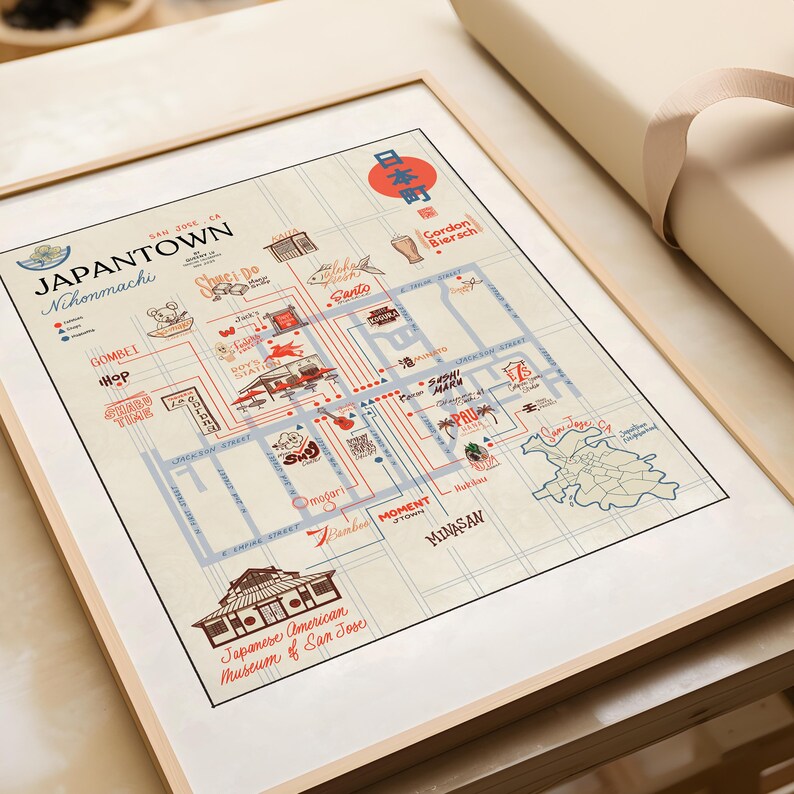Japantown (2025 Version, V2) Jtown Map - San Jose, CA - Etsy