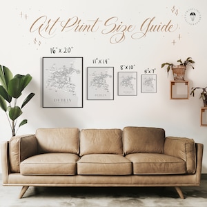 Dublin, Ireland Illustrated Map Print - 24 Postal Codes - Map of Dublin ...