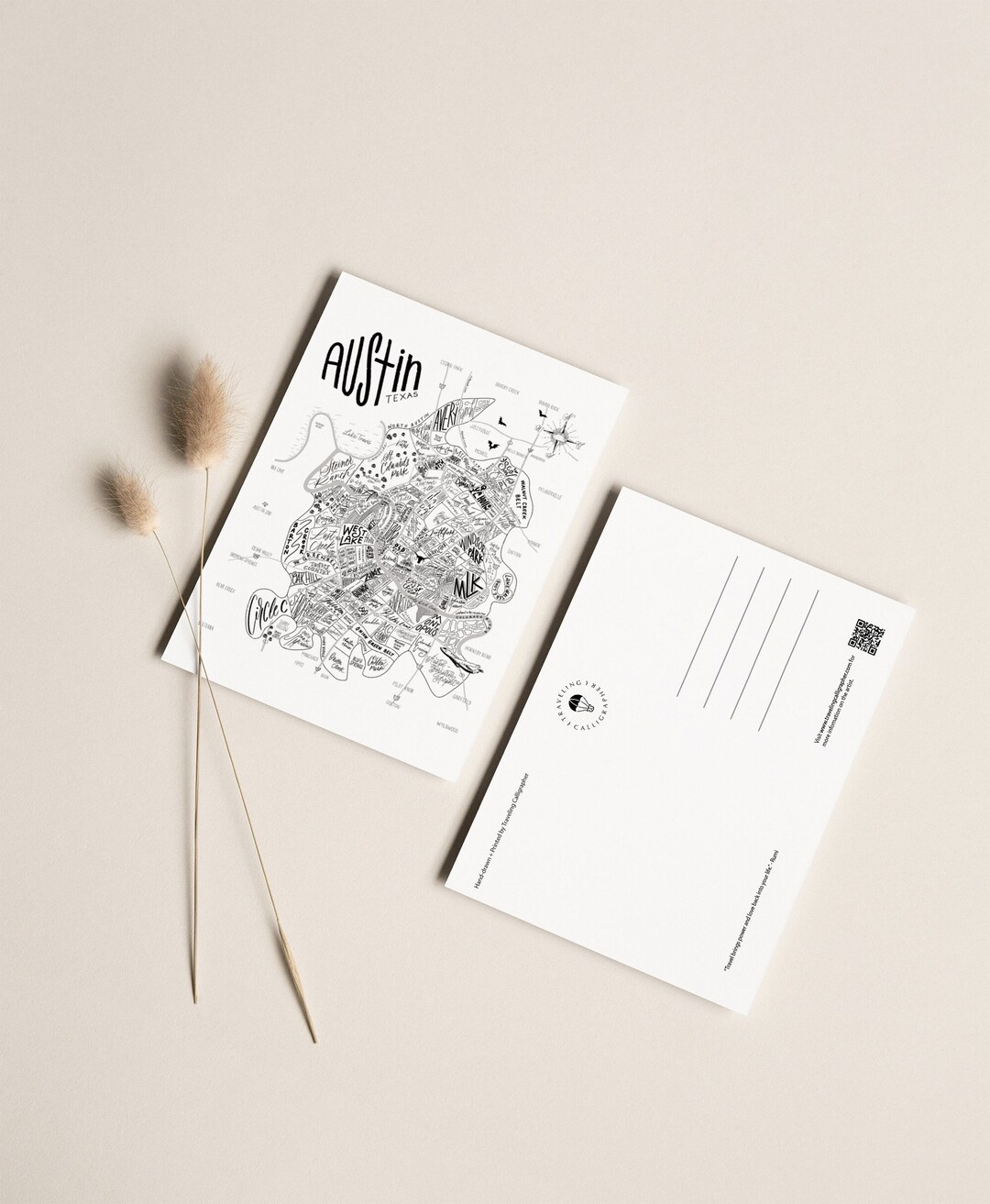 Postcard | Austin Neighborhood Map: 4x6 Postcard - Etsy