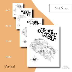 Orange County, CA Illustrated Map Print - the OC - Map of Orange County ...