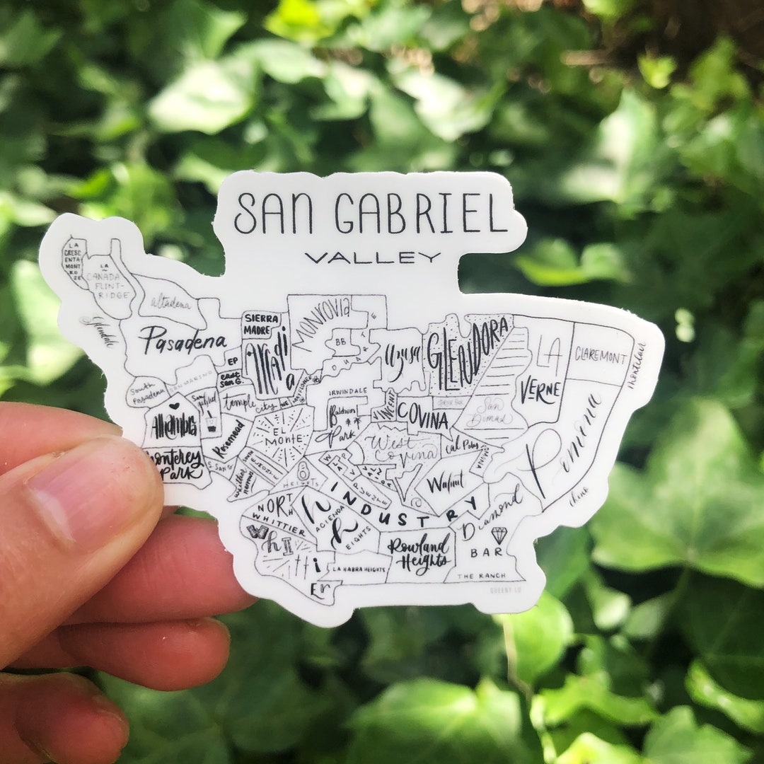 San Gabriel Valley Sticker | SGV - 626 Area - Die-cut Water Bottle ...