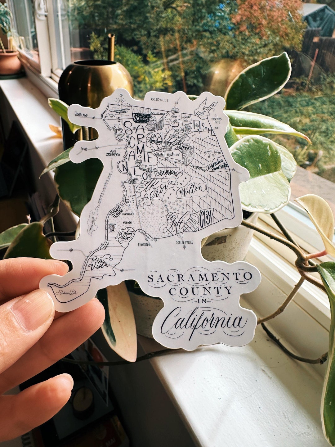 Sacramento County, CA Sticker | Die-cut Water Bottle, Window ...