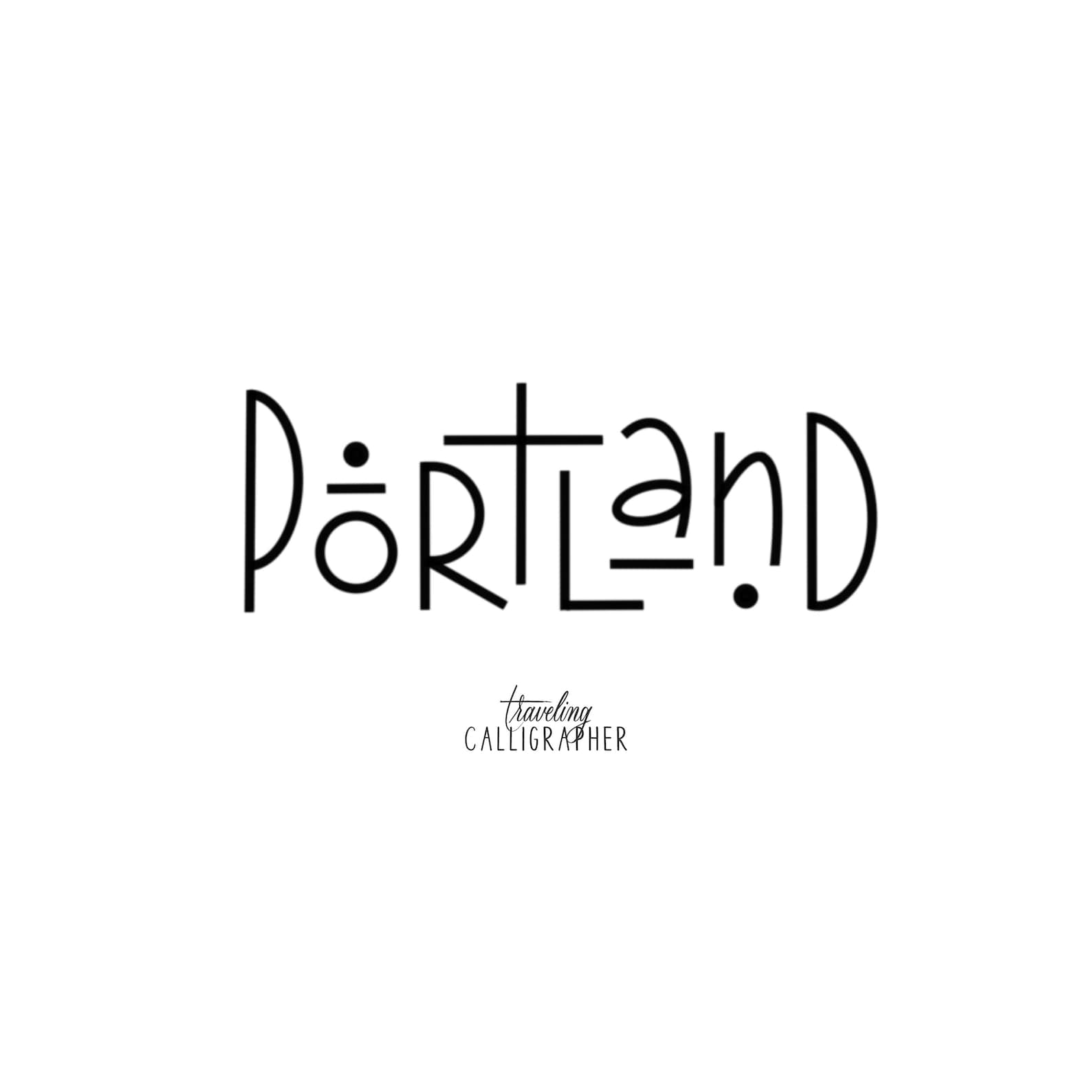 Portland, Oregon Neighborhood Map Print -handlettered-map of Portland ...