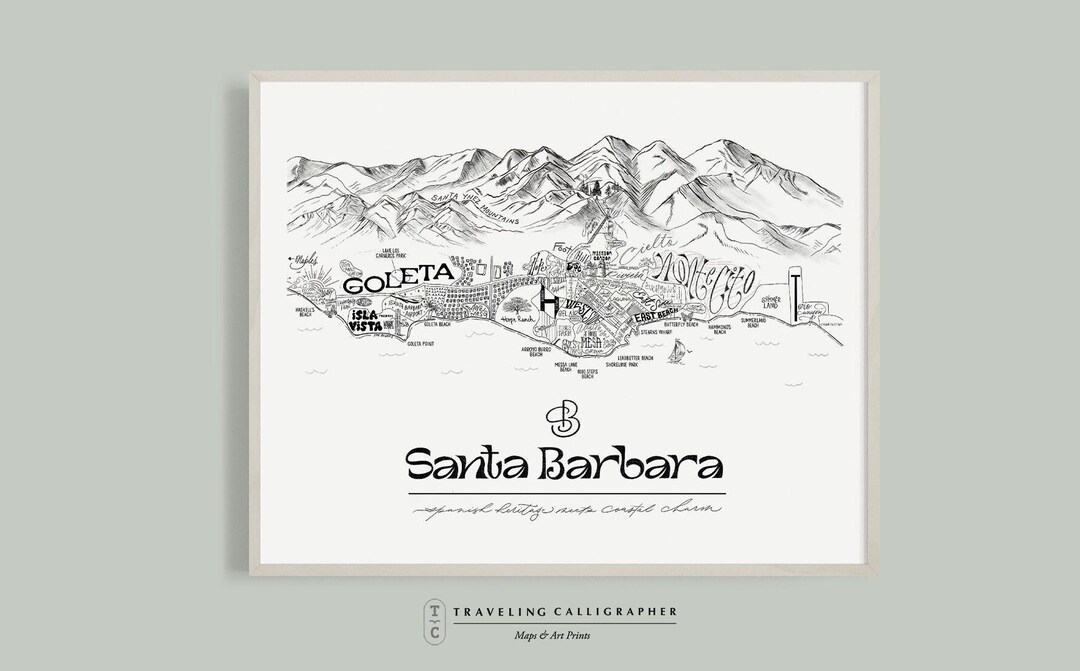 Santa Barbara Map - Goleta - UCSB - Montecito - Santa Ynez ...