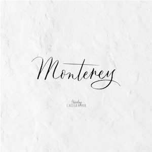 Monterey, CA Neighborhood Map Print - Handlettered - Map of Monterey ...