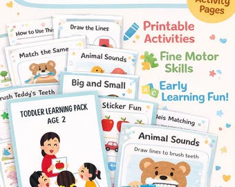 Toddler Learning Pack Age 2 | Printable Activities for Toddlers (PDF ...