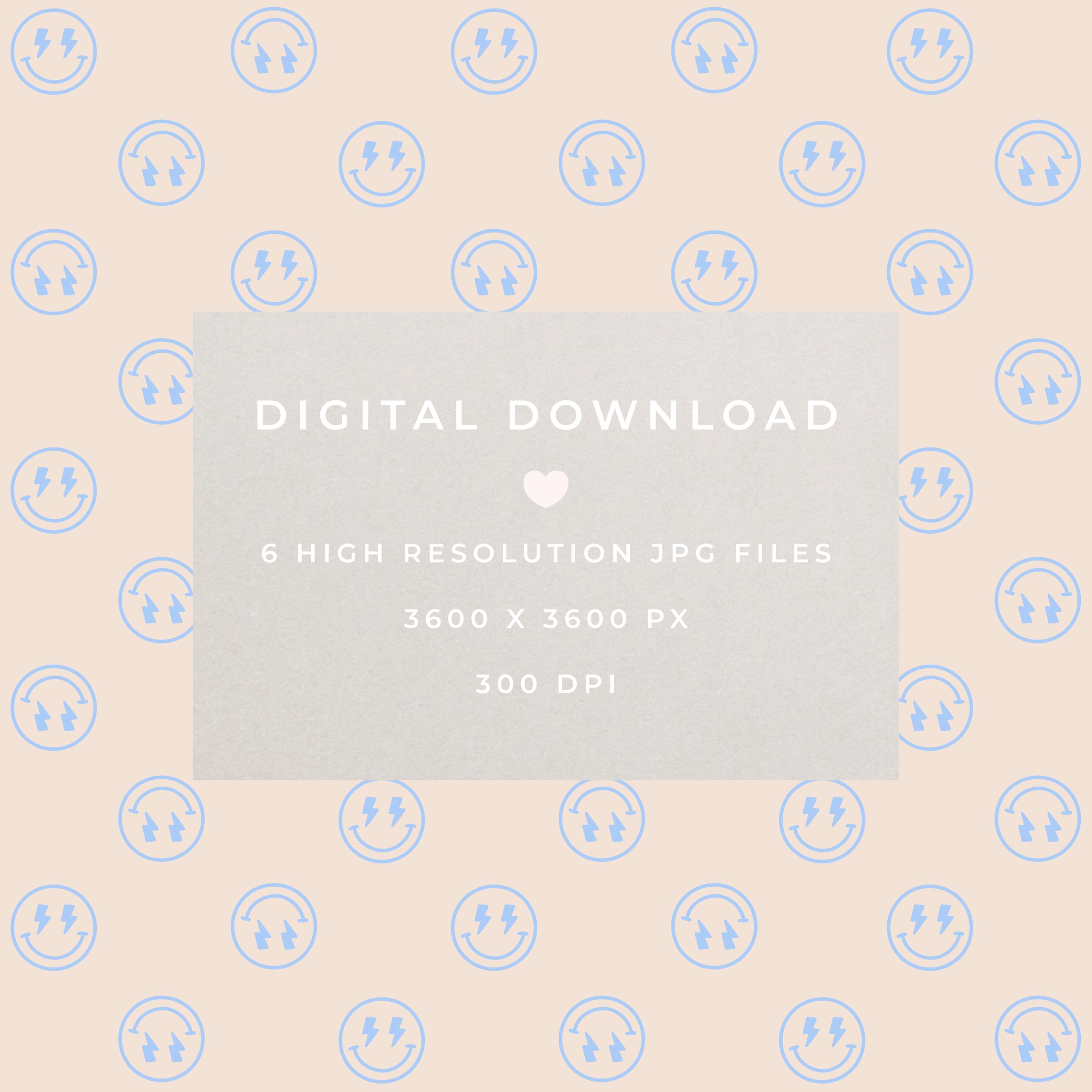 Smiley Face Lightning Bolt Checkered Pattern Digital Paper | 12x12 ...