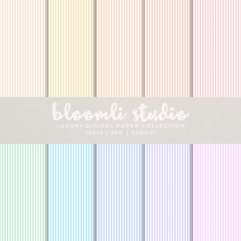 Pastel Pinstripe Fabric - Etsy
