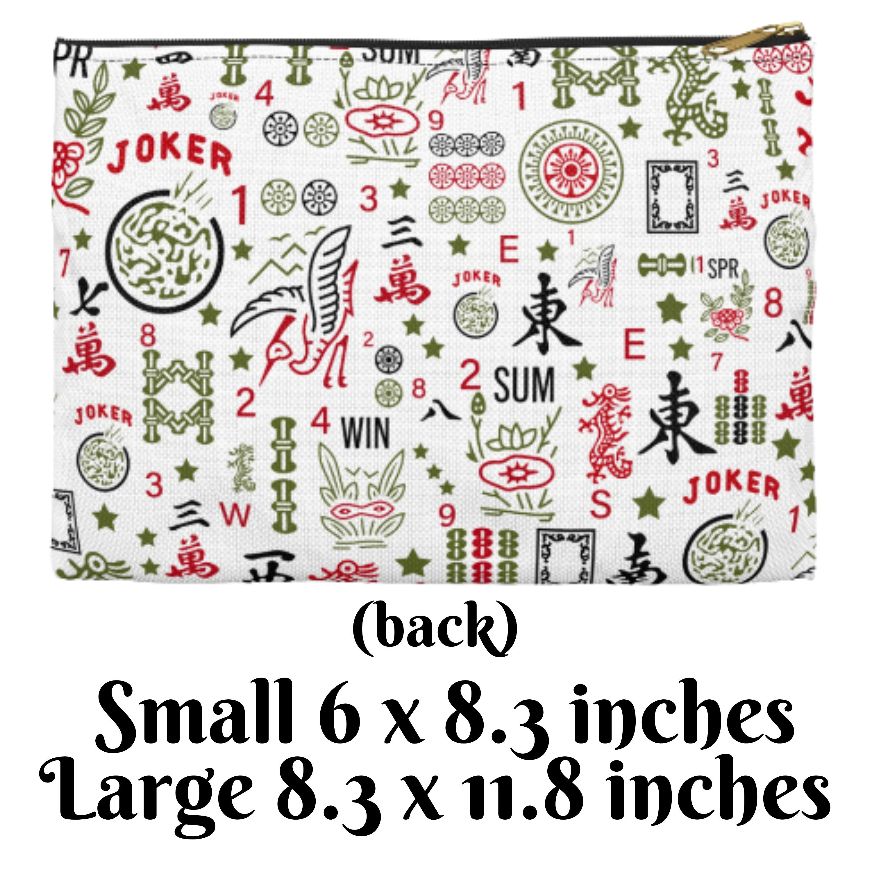 Mahjong Bag, CUSTOM, Purse Organizer, Carry POUCH for Card Game, Zipper ...