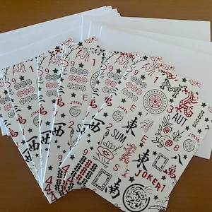 Mahjong Gift, Notecards Set of 8 With Envelopes Mah Jongg Greeting Card ...