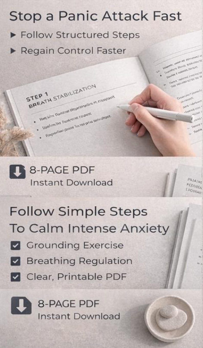 Panic Attack Emergency Protocol PDF | Calm Down Fast in 5 Minutes ...