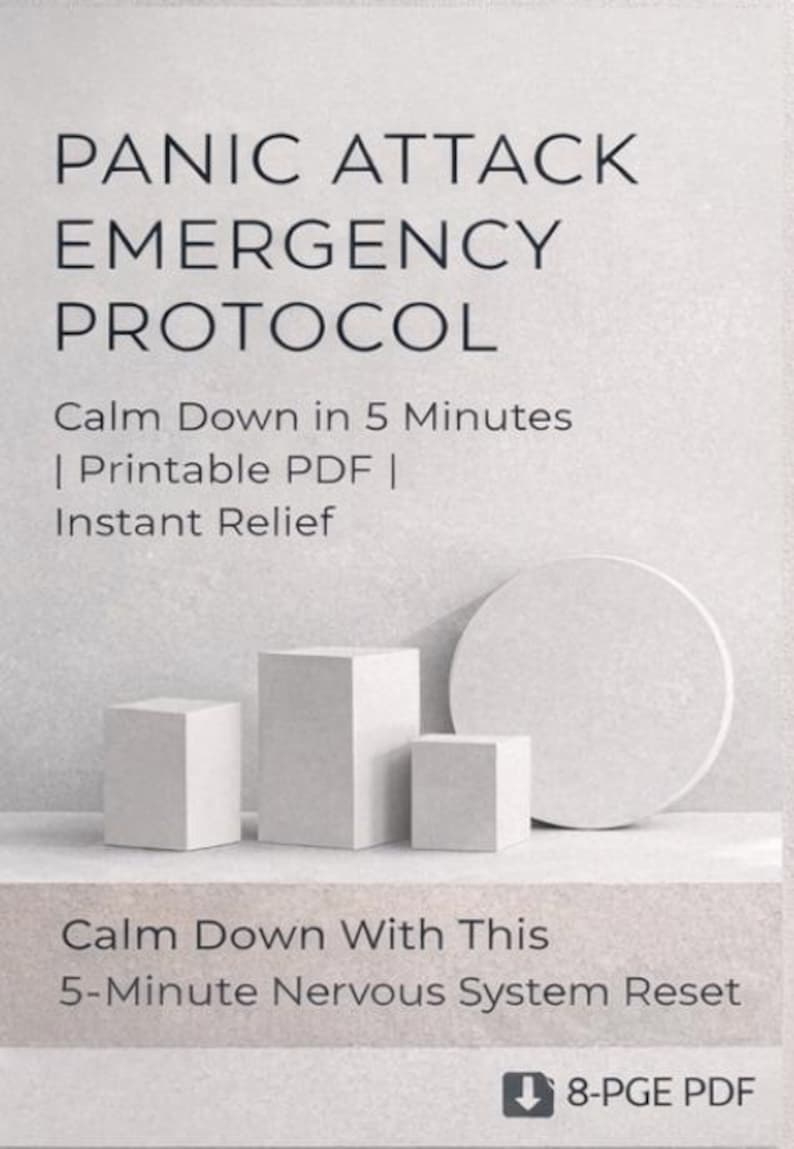 Panic Attack Emergency Protocol PDF | Calm Down Fast in 5 Minutes ...