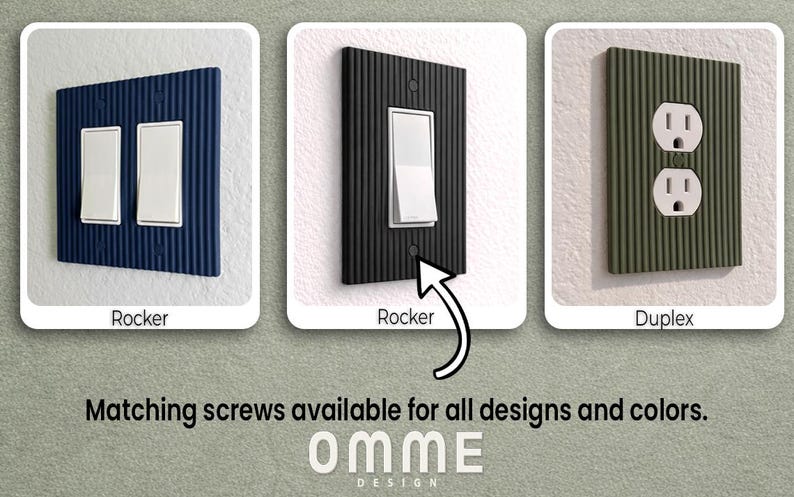 Fluted Rocker Switch Cover Plate: Modern Ribbed 3D Printed Wall Decor ...
