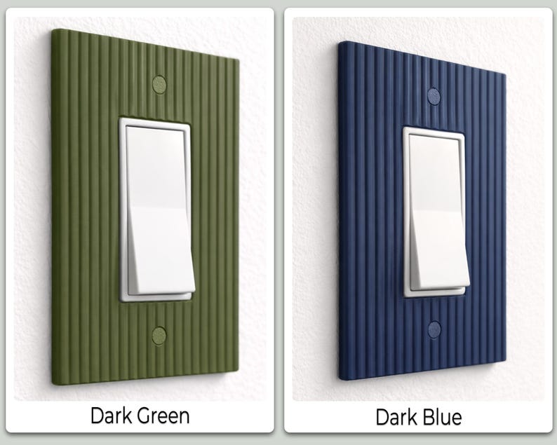 Fluted Rocker Switch Cover Plate: Modern Ribbed 3D Printed Wall Decor ...