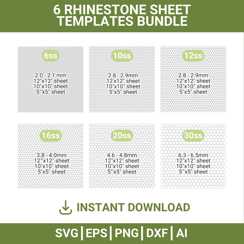 Rhinestone Templates - Etsy