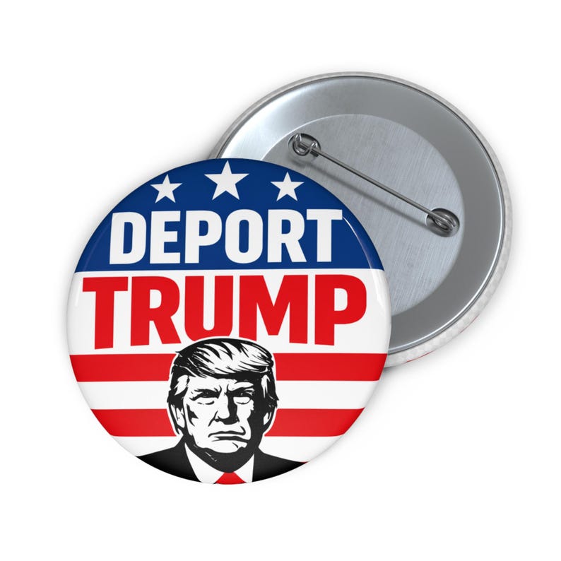 Deport Trump Pin Button | Anti Ice Pin | Anti Trump Pin | Anti Fascism ...