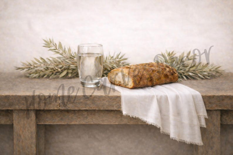 LDS Sacrament Bread and Water Printable Wall Art | Reverent Christian ...