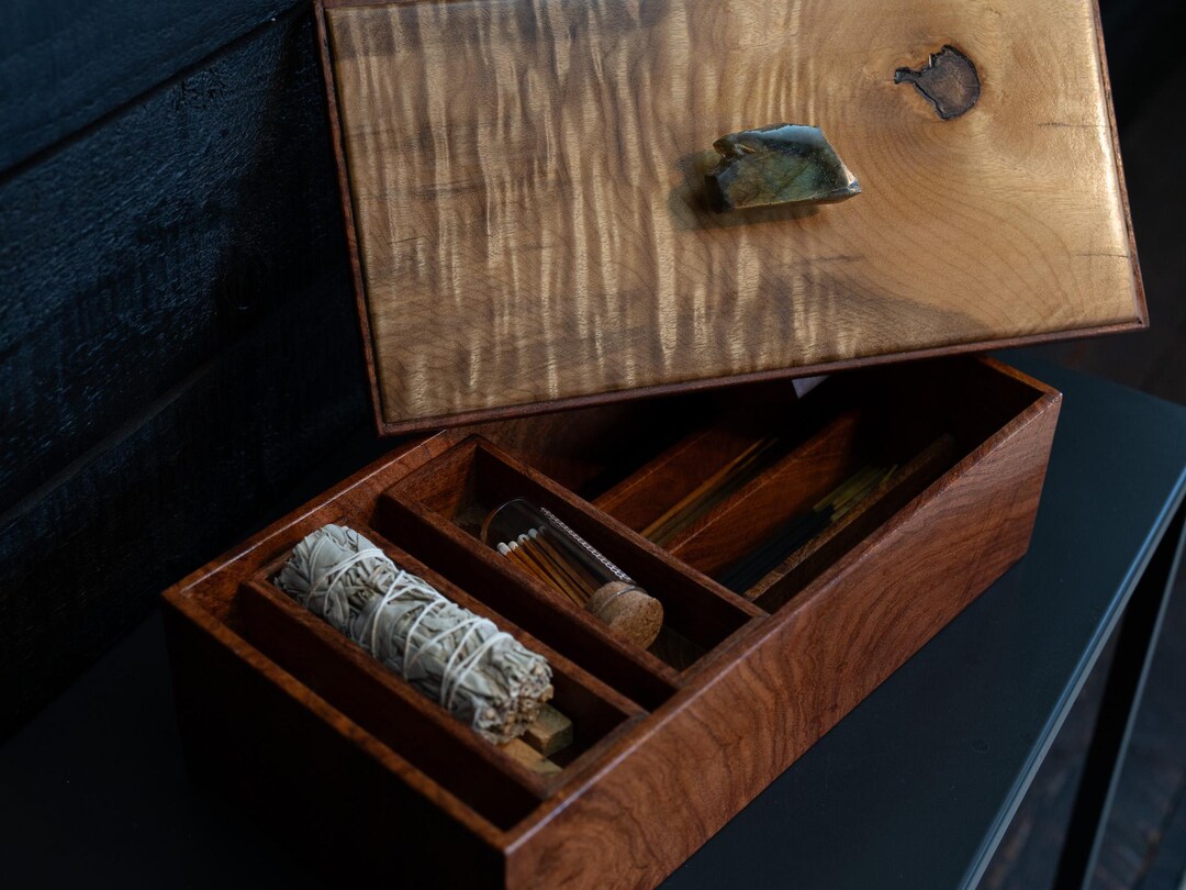 SMOLDER – Luxury Wood Incense Storage Box | Handmade Ritual Organizer ...