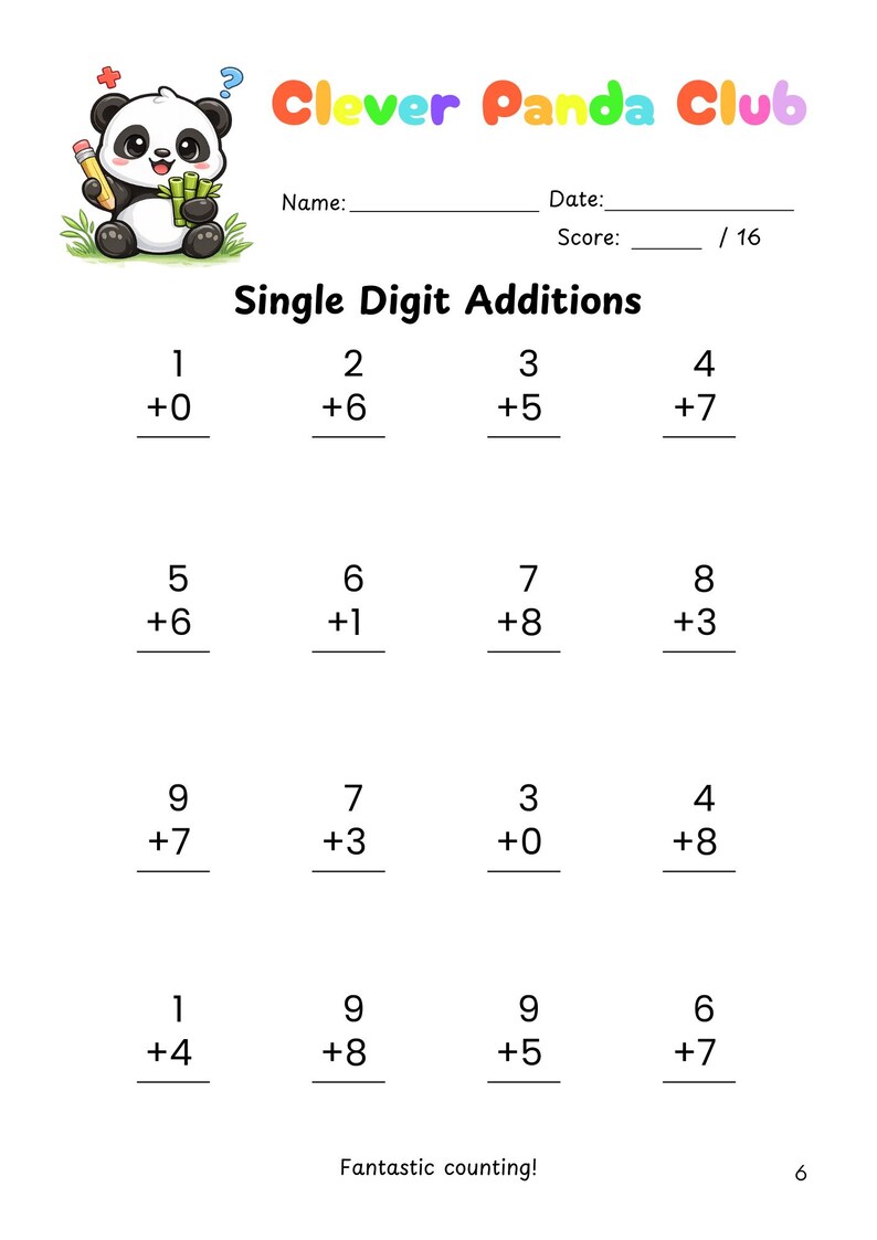 Addition & Subtraction Worksheets, 15 Printable Math Pages Ages 5–7 ...