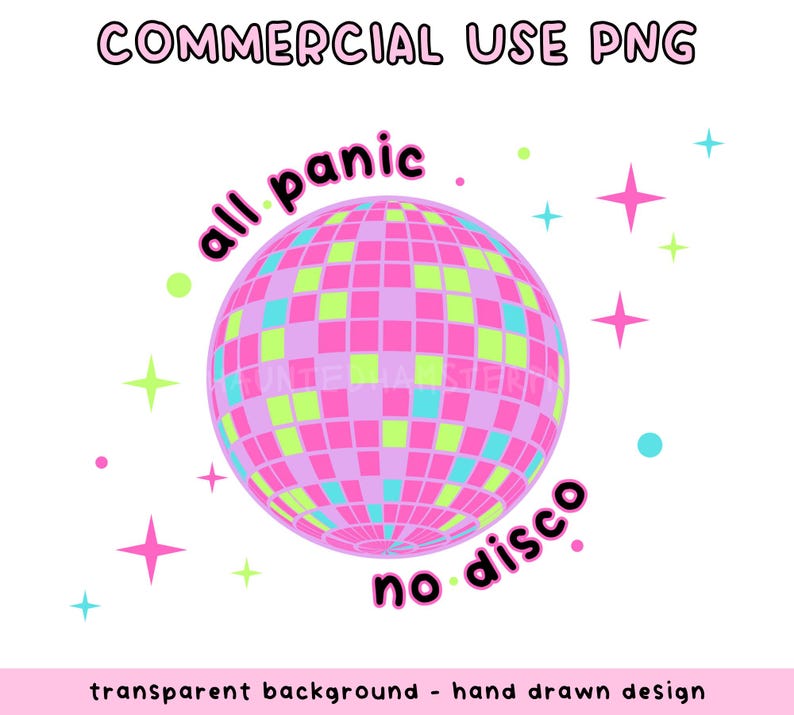 All Panic, No Disco PNG // Shirt Hat Tote Mug Sticker Sublimation ...