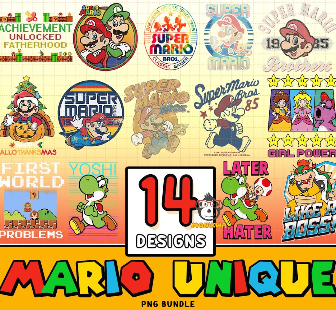 Super Mario Bundle Png | Mario Luigi Princess Peach Toad Bowser Png ...