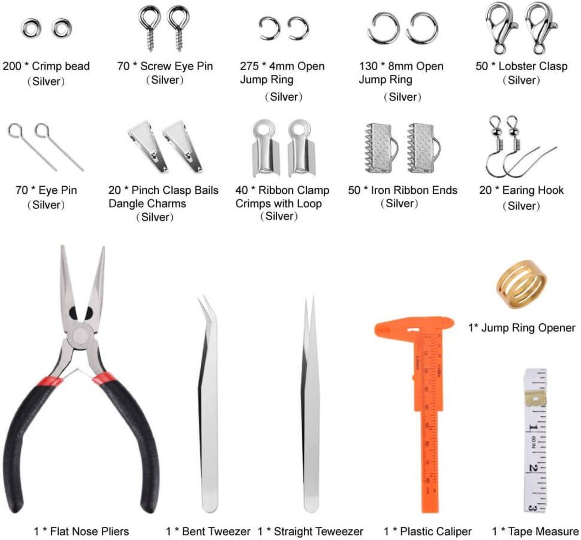 Jewelry Making Kit With Sterling Beading and Repair Tools - Craft ...