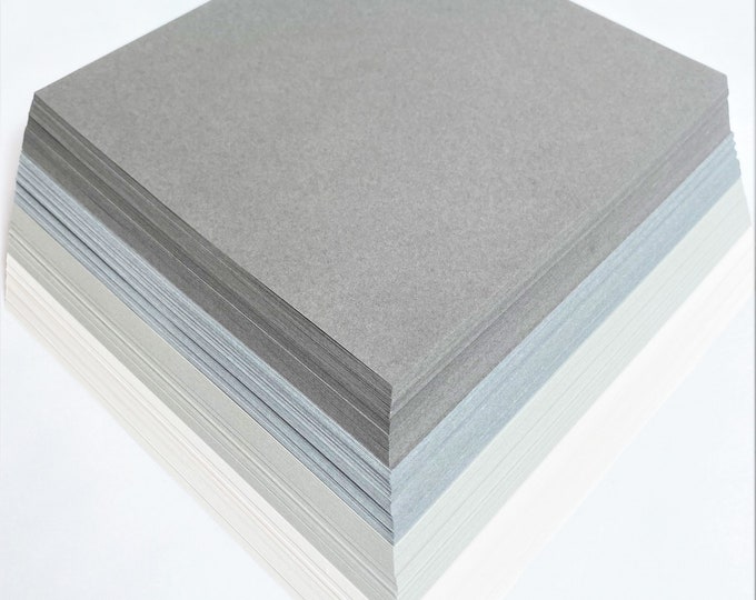 4 Shades of 50 Gray White Origami Paper Sheets Japanese Origami Paper ...