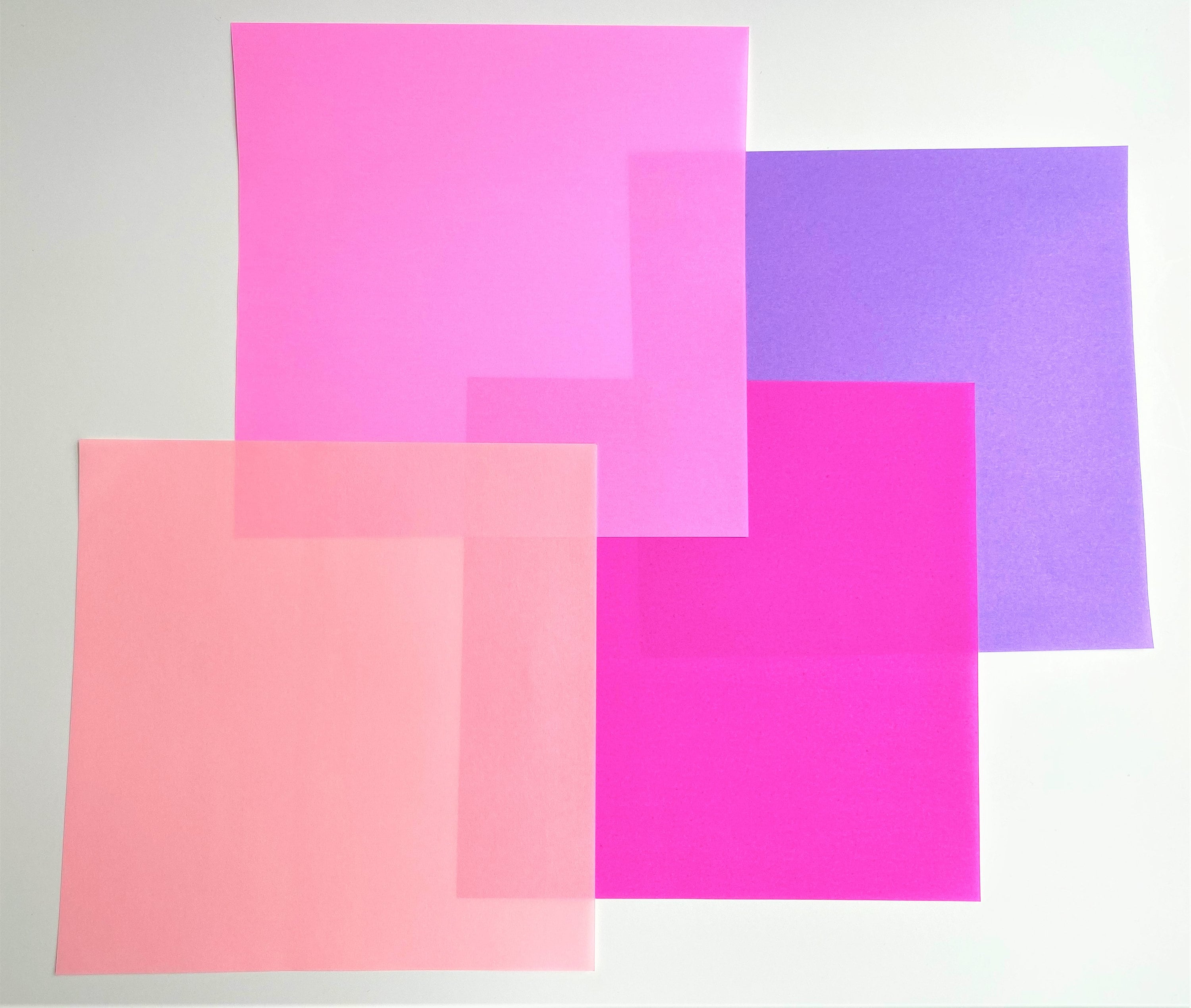 4 Shades of 50 Pink Purple Origami Paper Sheets Japanese | Etsy