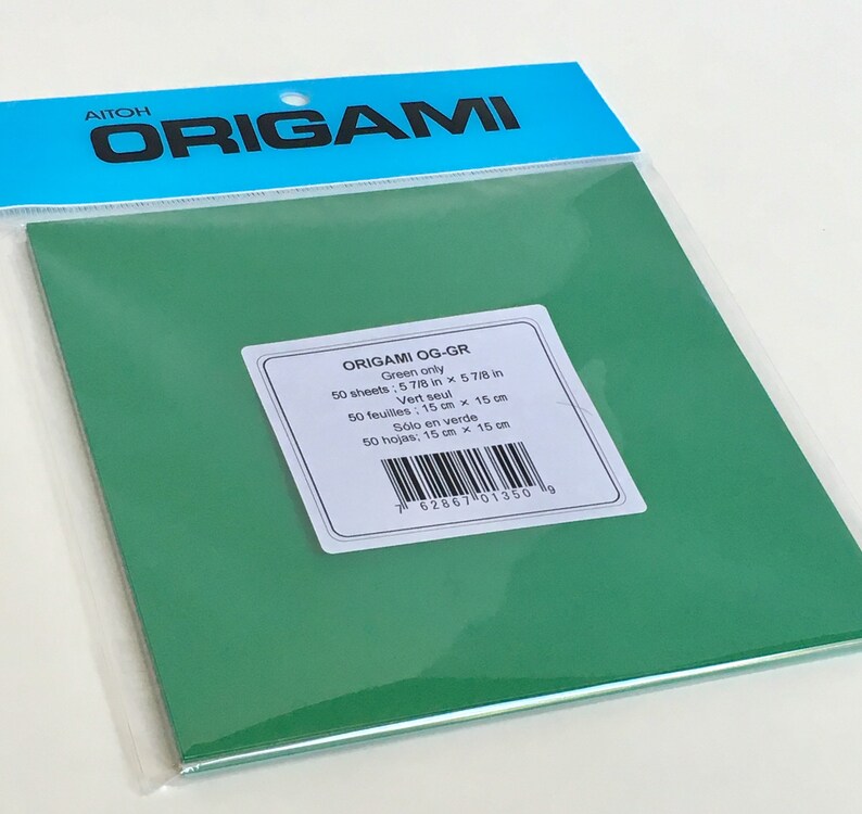 Green Evergreen Origami Paper Sheets Japanese Origami Paper | Etsy