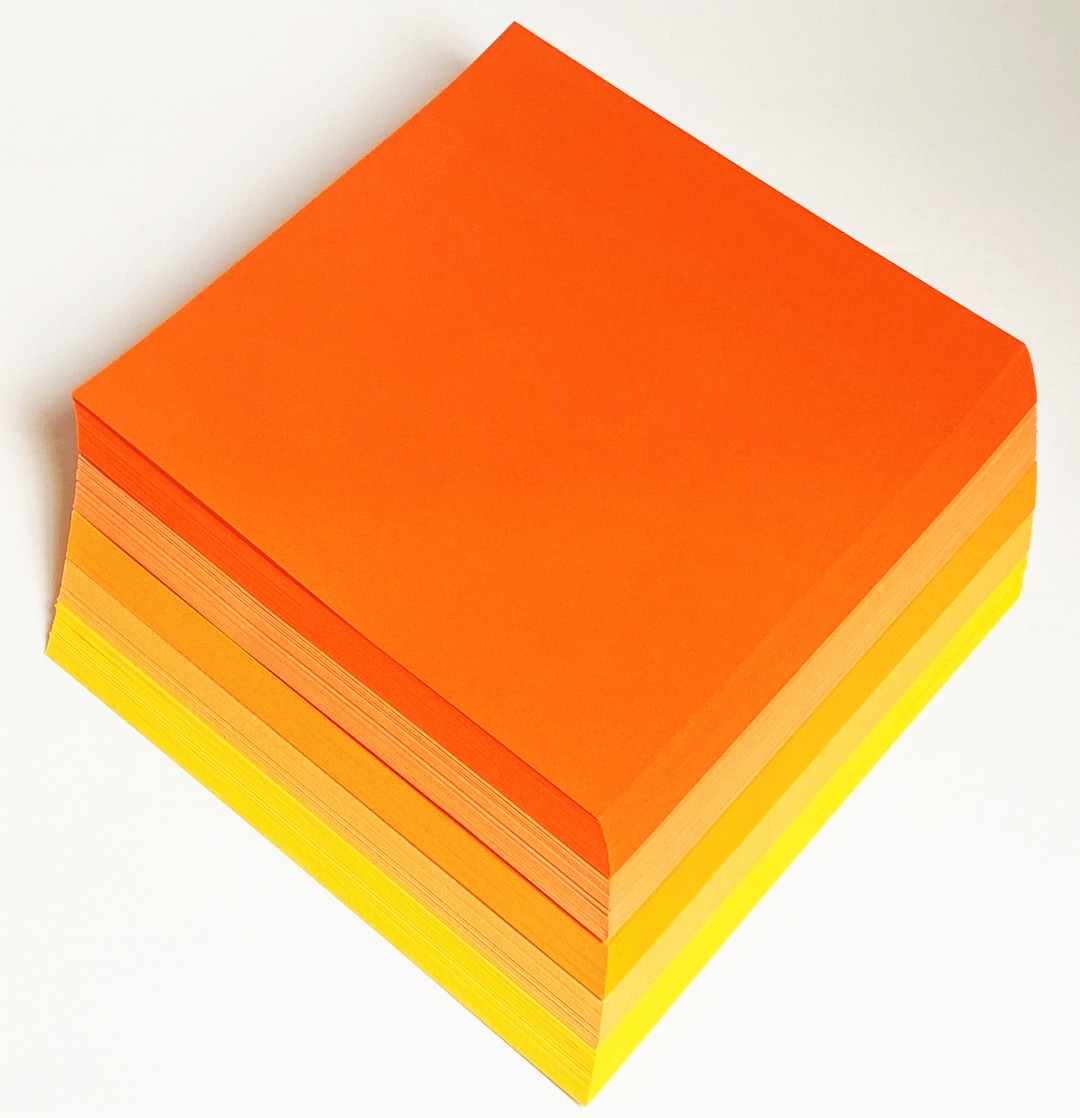 5 Shades of 50 Orange Origami Paper Sheets Japanese Origami Paper Pack ...