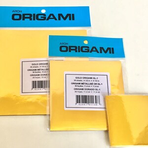 100 Gold Origami Paper Sheets 5 7/8 X 5 7/8 Inch Japanese Origami Paper ...