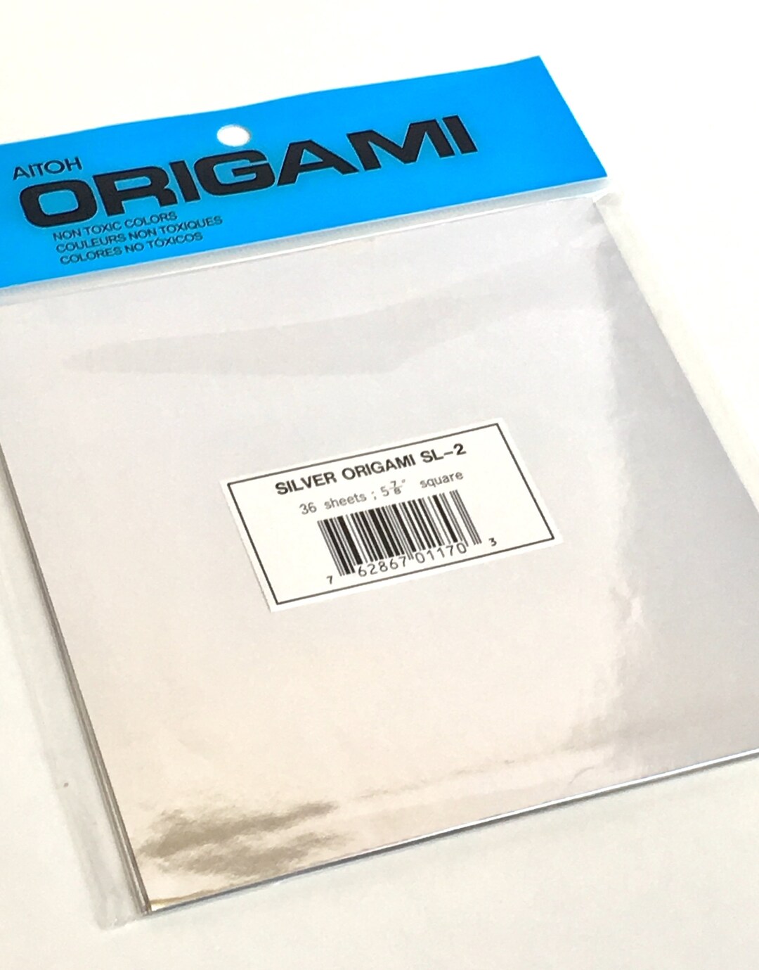 100 Silver Origami Paper Sheets 5 7/8 X 5 7/8 Inch Japanese Origami ...