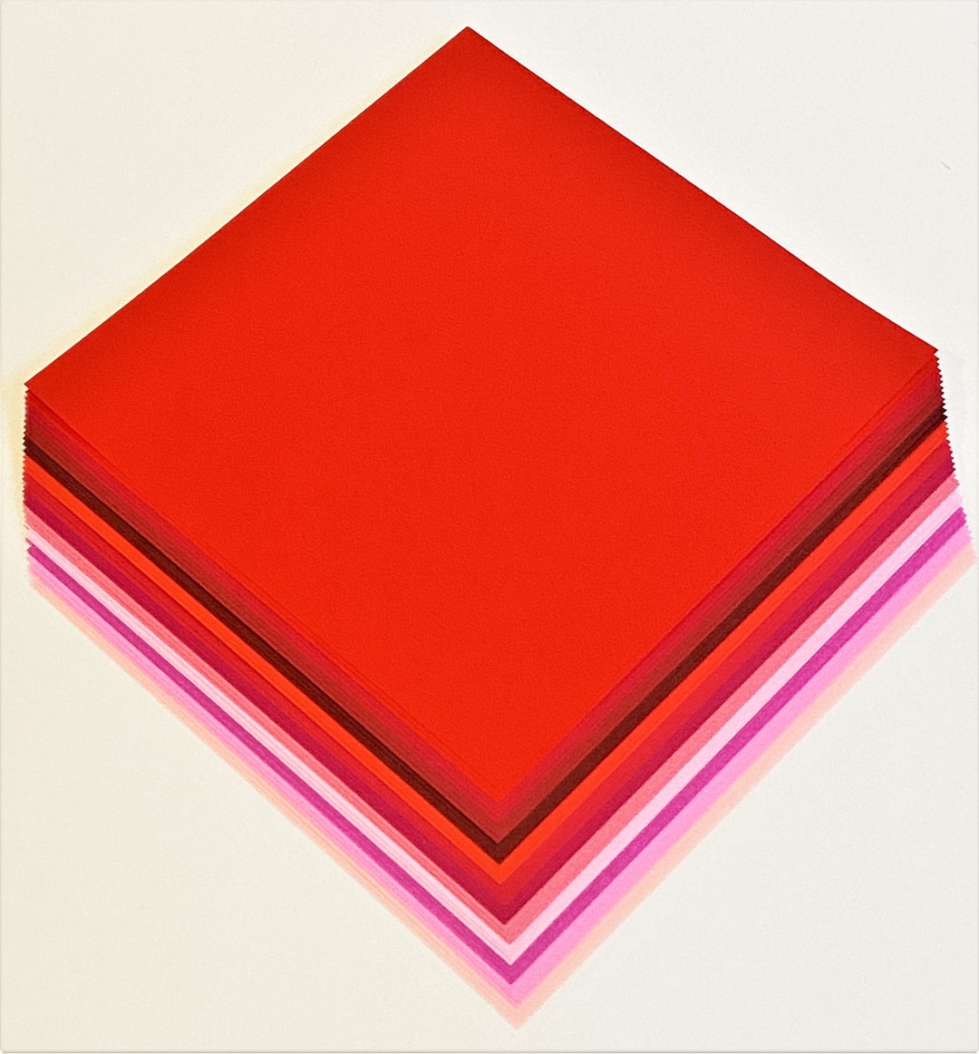 12 Shades of 48 Red Pink Purple Origami Paper Sheets Japanese Origami ...