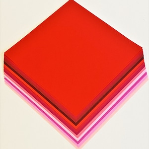 12 Shades of 48 Red Pink Purple Origami Paper Sheets Japanese Origami ...