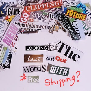 Cut Out Words 100-300 *FREE SHIPPING* Hand-cut No Digital, Vision ...