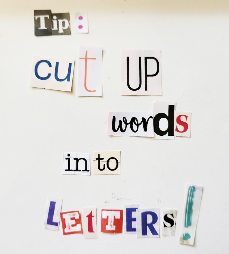 Cut Out Words 100-300 Qty Fm Magazines-authentic No Digital - Etsy