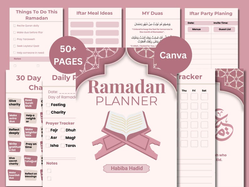 Ramadan Planner 2026, Muslim Organizer, Quran & Habit Tracker (digital ...