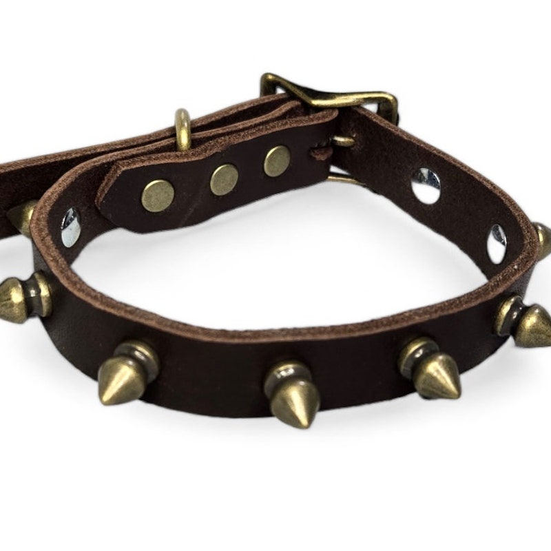 Red Long Spike Dog Collar - Etsy