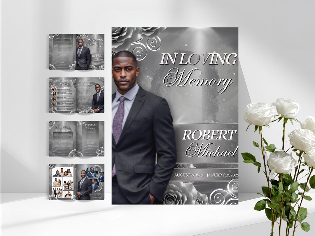 Funeral Program Obituary Template Celebration of Life Funeral Program ...