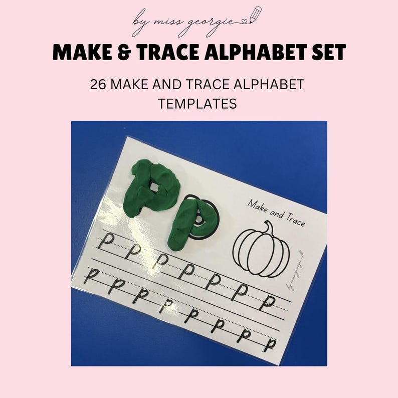 MAKE & TRACE Alphabet Sheets - Etsy